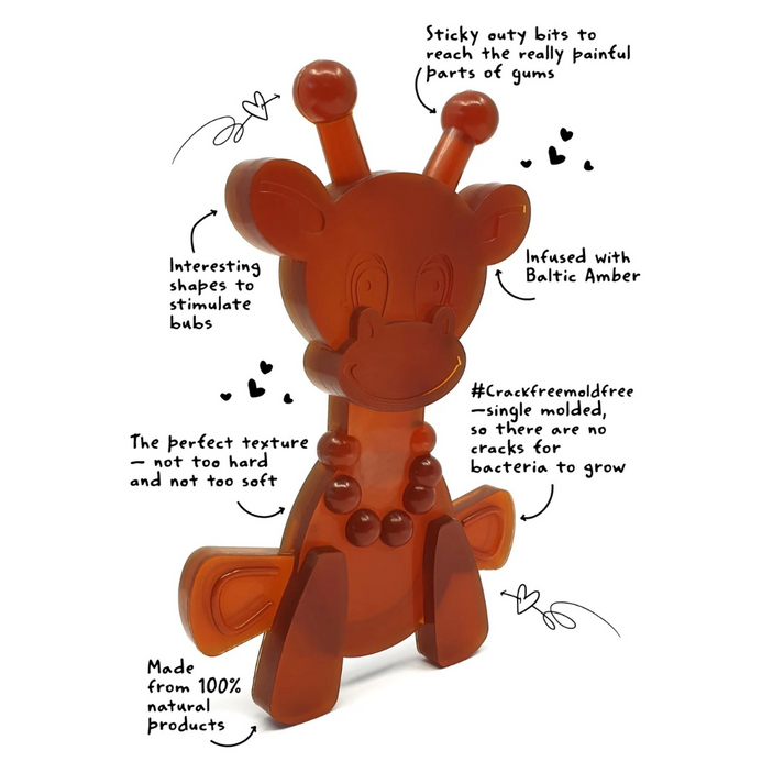 The Little Bamber - Natural Rubber & Baltic Amber Teething Toy – Bambeado